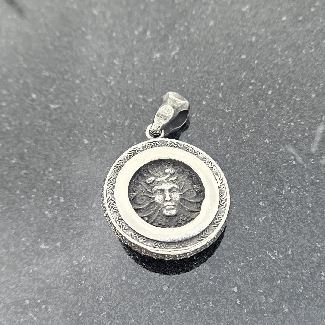 Medusa Pendant: Stainless Steel Occult Amulet, Spirit Servant - Etsy