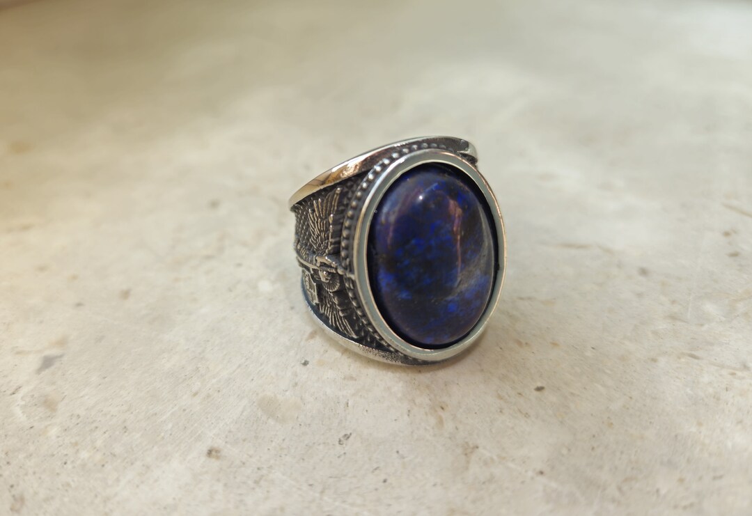 Etched Silver Ring: Selene Spirit Vessel, Psychic Protection - Etsy