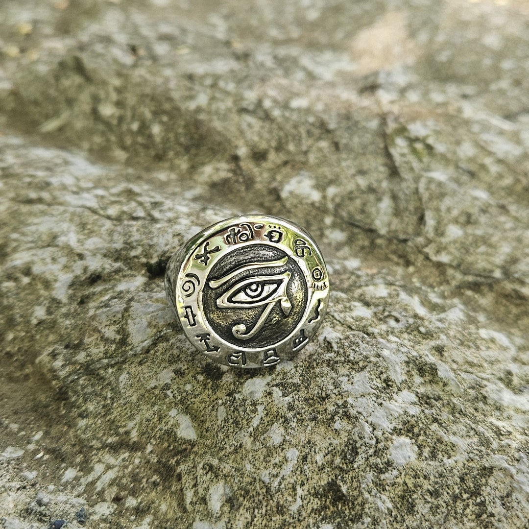 Egyptian Ring of Ra: Anubis & Osiris Amulet - Etsy