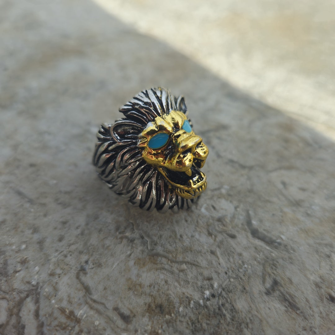 Fiery Lion Amulet Ring: Spirit Keeping, Metaphysical Jewelry - Etsy
