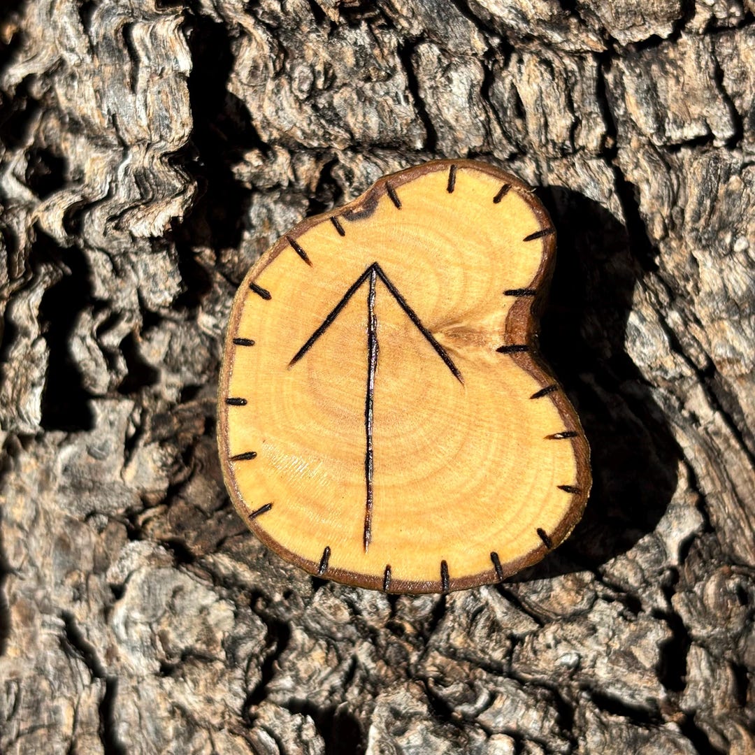 Viking Rune Teiwaz in Olive Wood Symbol of the Warrior and Courage - Etsy