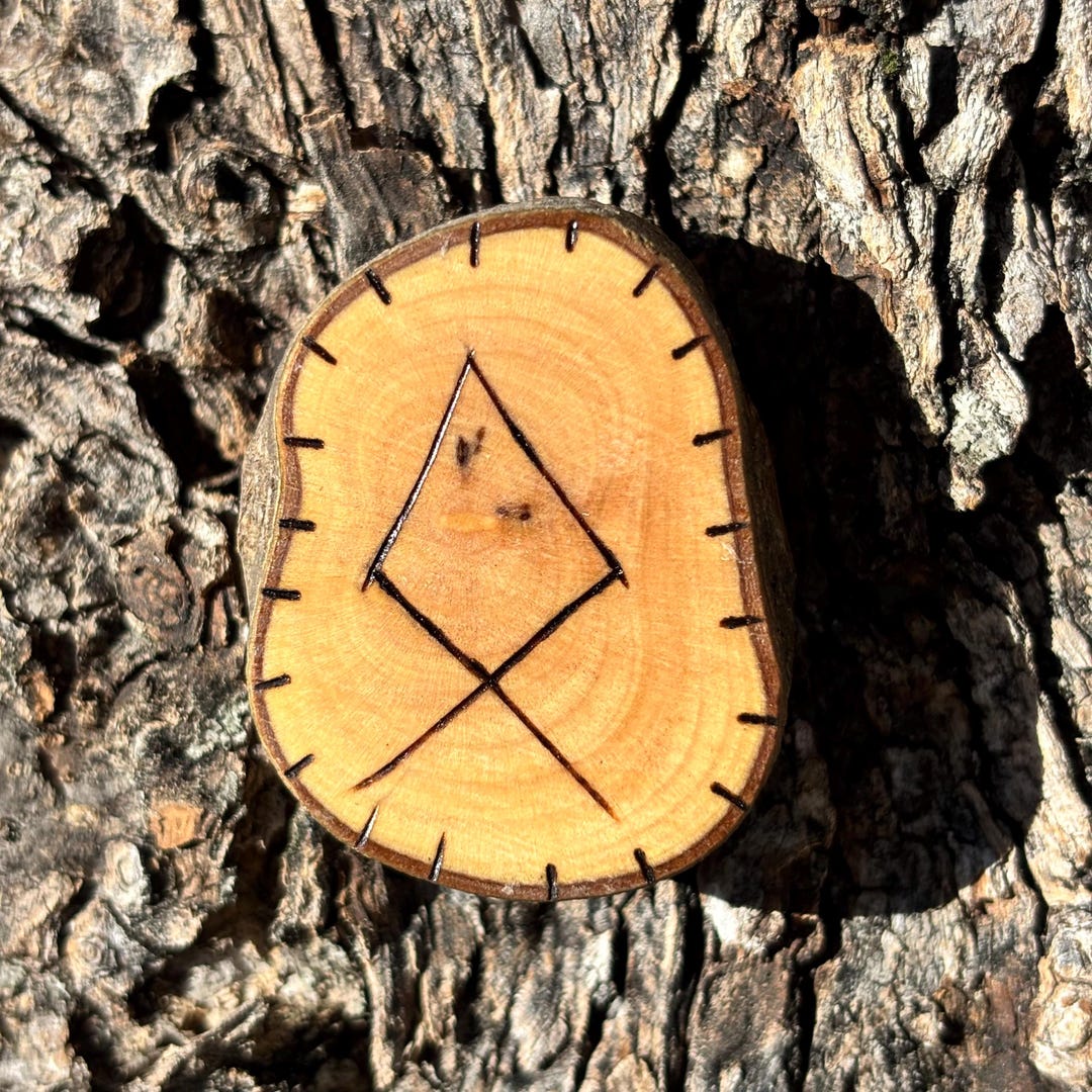 Viking Rune Othila in Olive Wood – Symbol of Home, Heritage, and Family ...