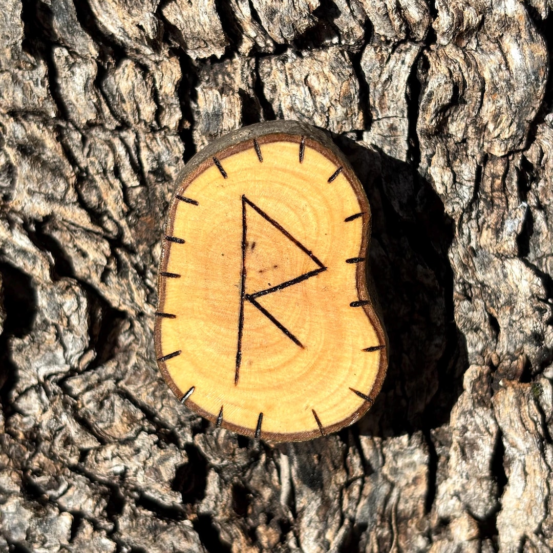 Viking Rune Raido in Olive Wood Journey and Progress - Etsy