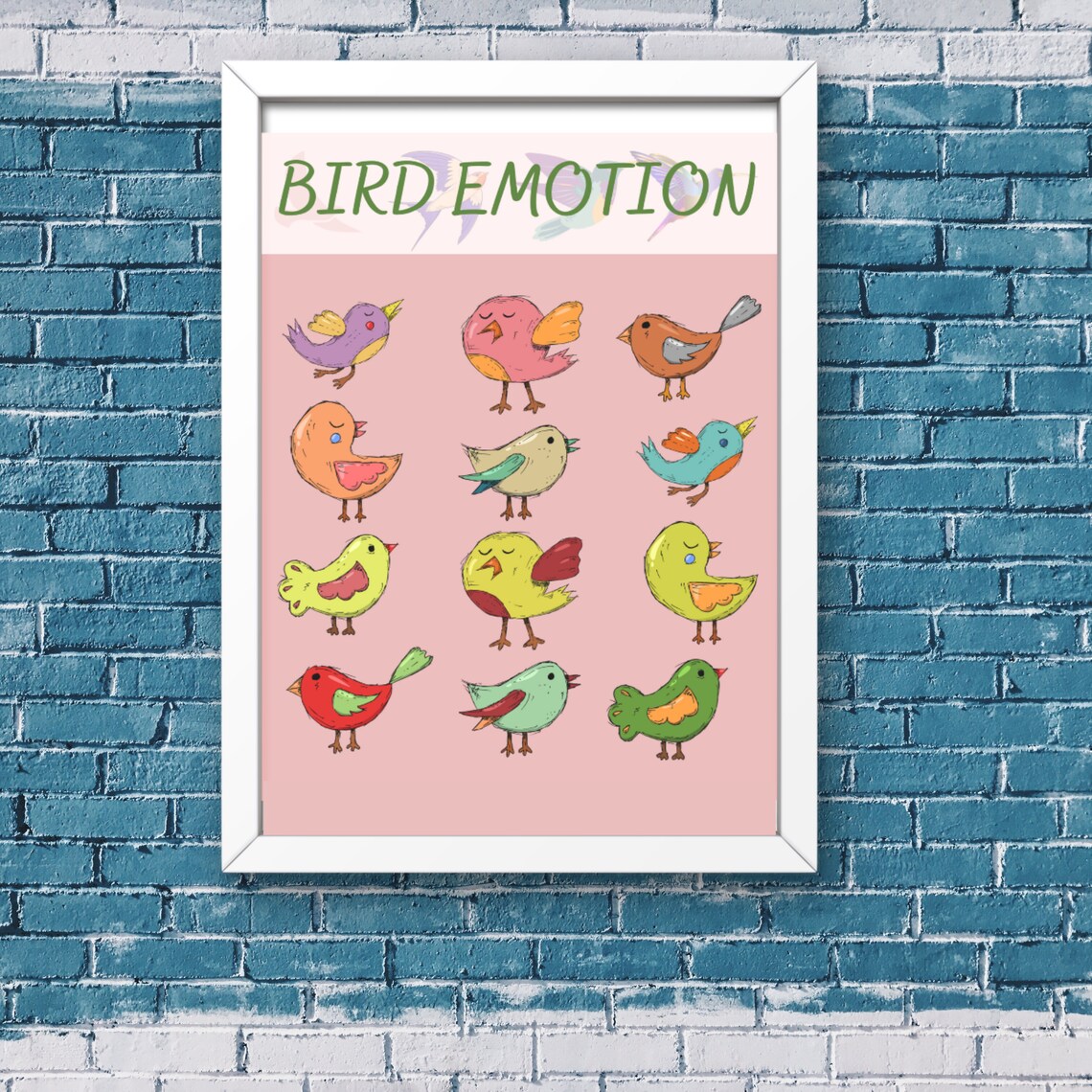 Bird Chart Bird Art Bird Art Print Framed Bird Art Bird - Etsy
