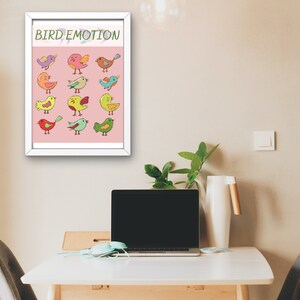 Bird Chart Bird Art Bird Art Print Framed Bird Art Bird - Etsy