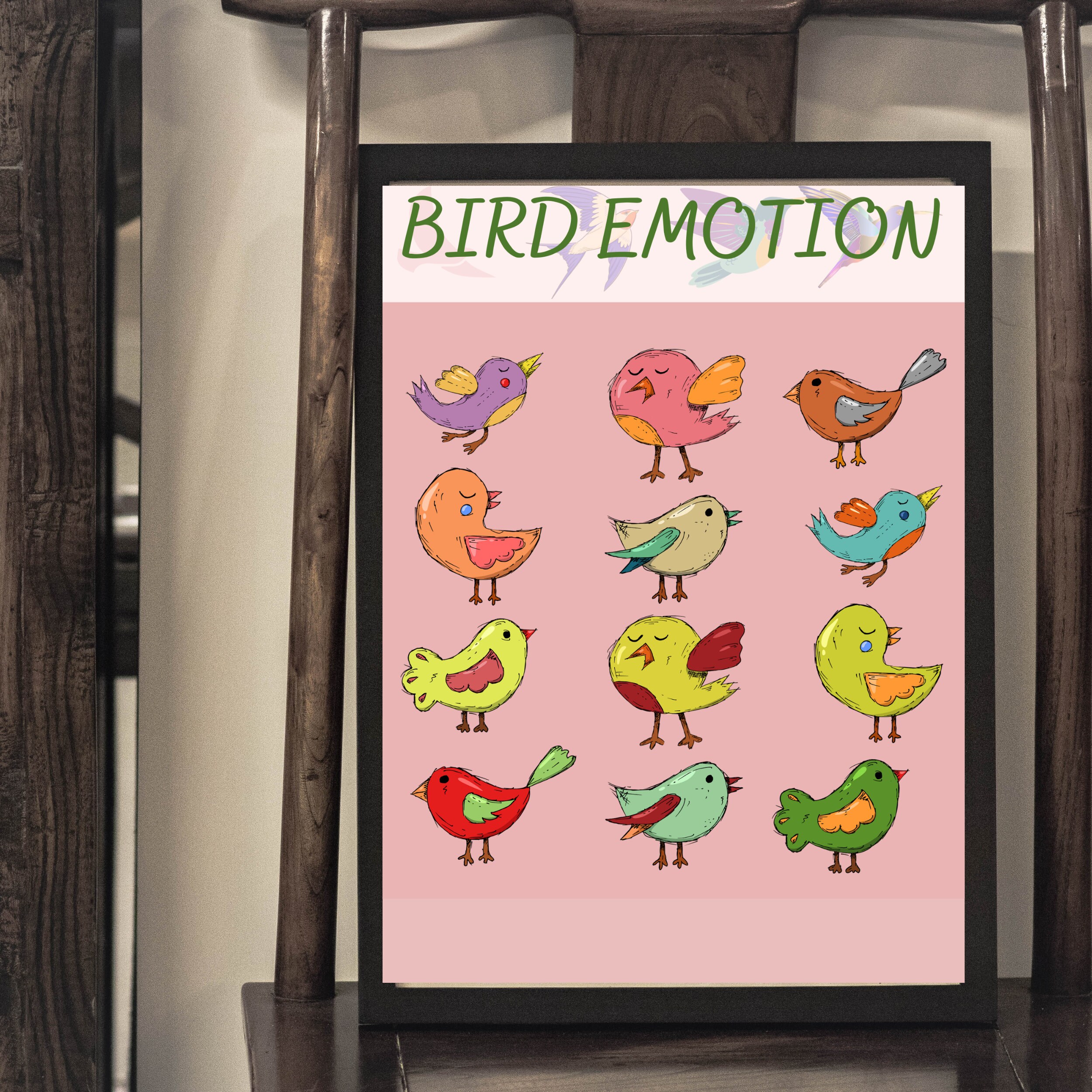 Bird Chart Bird Art Bird Art Print Framed Bird Art Bird - Etsy