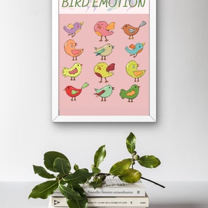 Bird Chart Bird Art Bird Art Print Framed Bird Art Bird - Etsy
