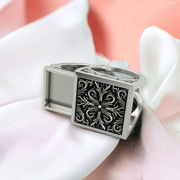 Secret Compartment Ring - Etsy