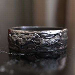 Wolf Ring - Etsy