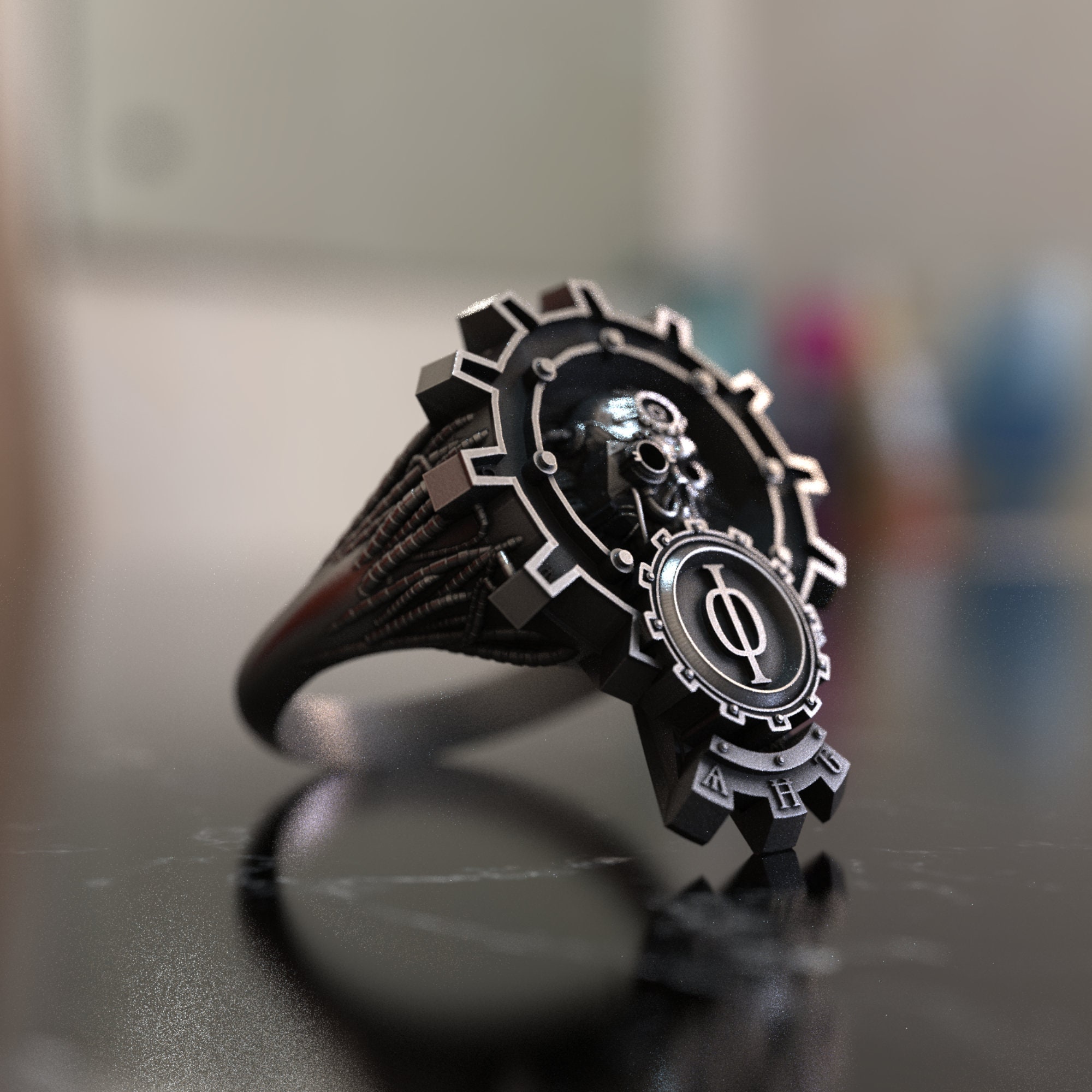 Exclusive Adeptus Mechanicus 925 Sterling Silver Ring - Etsy UK