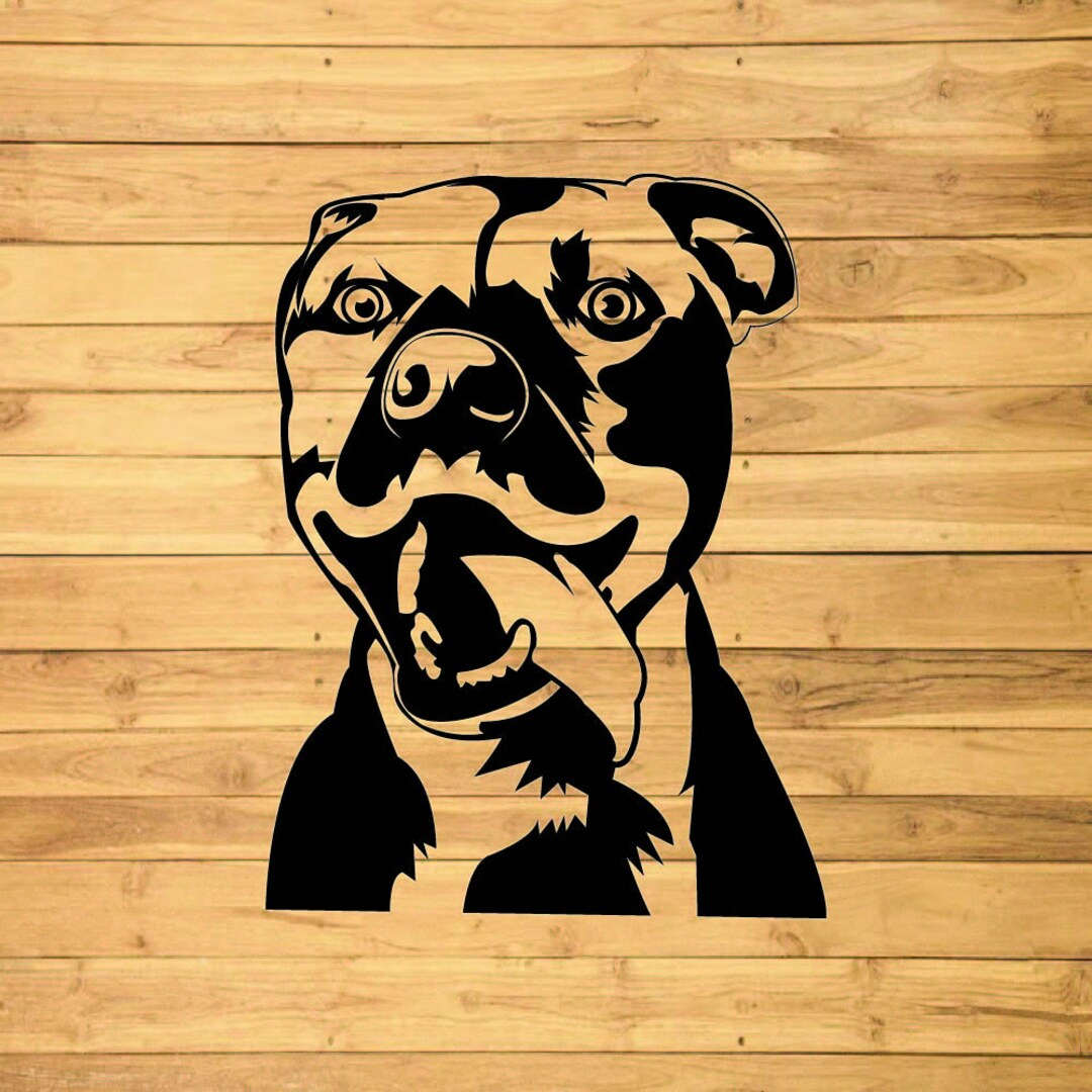 Pitbull Svg | American Pit Bull Svg | Peeking Dog Svg | Pitbull Clipart ...