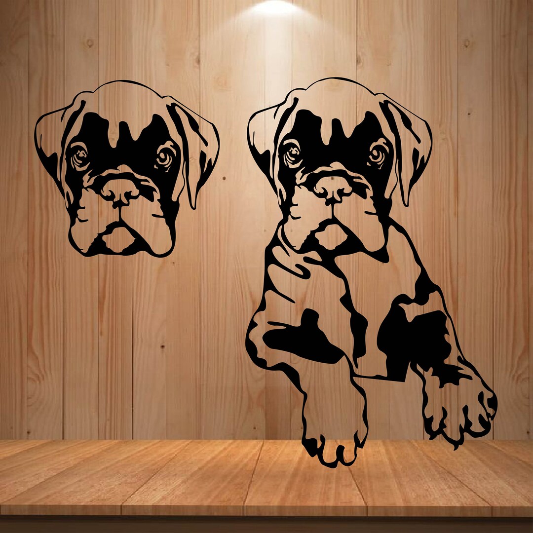 PEEKING Boxer Dog Svg Files for Cricut, Cute Lyingpet, Breed, Animal ...