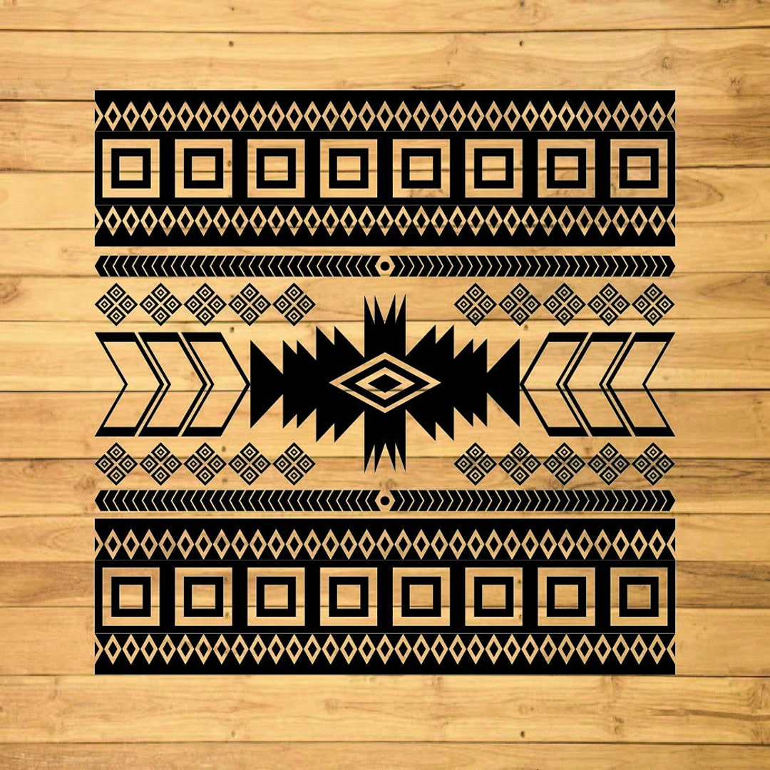 Aztec Pattern Svg,border Svg,seamless,tribal Svg Bundle,american ...