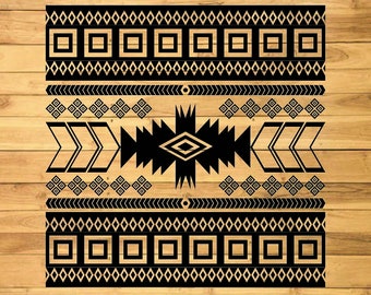 Aztec Pattern Svg,border Svg,seamless,tribal Svg Bundle,american ...