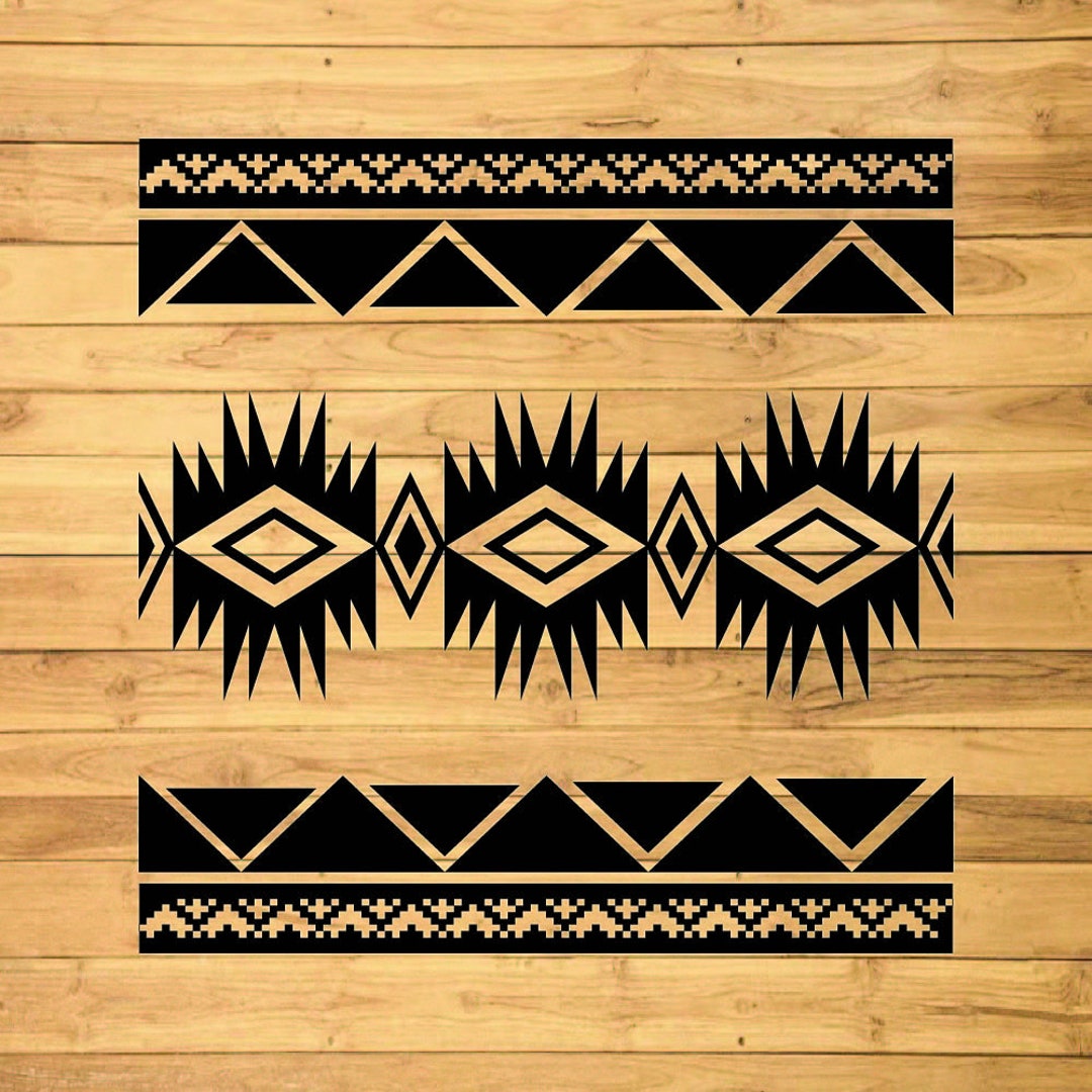 Aztec Pattern Svg,border Svg,seamless,tribal Svg Bundle,american ...