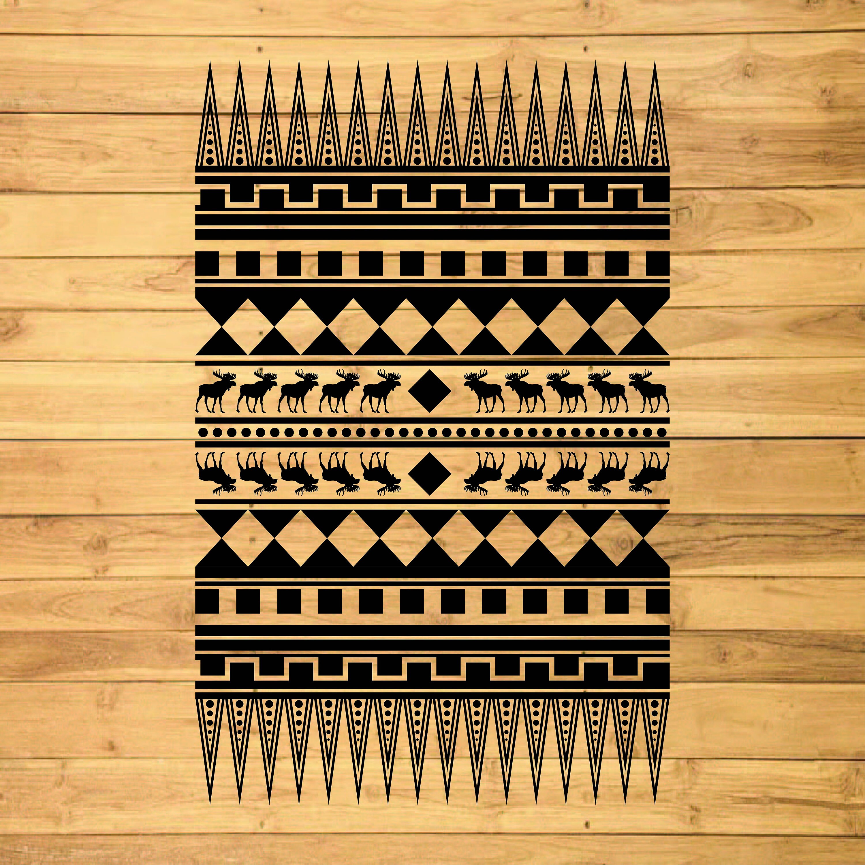 Aztec Pattern Svgborder Svgseamlesstribal Svg - Etsy