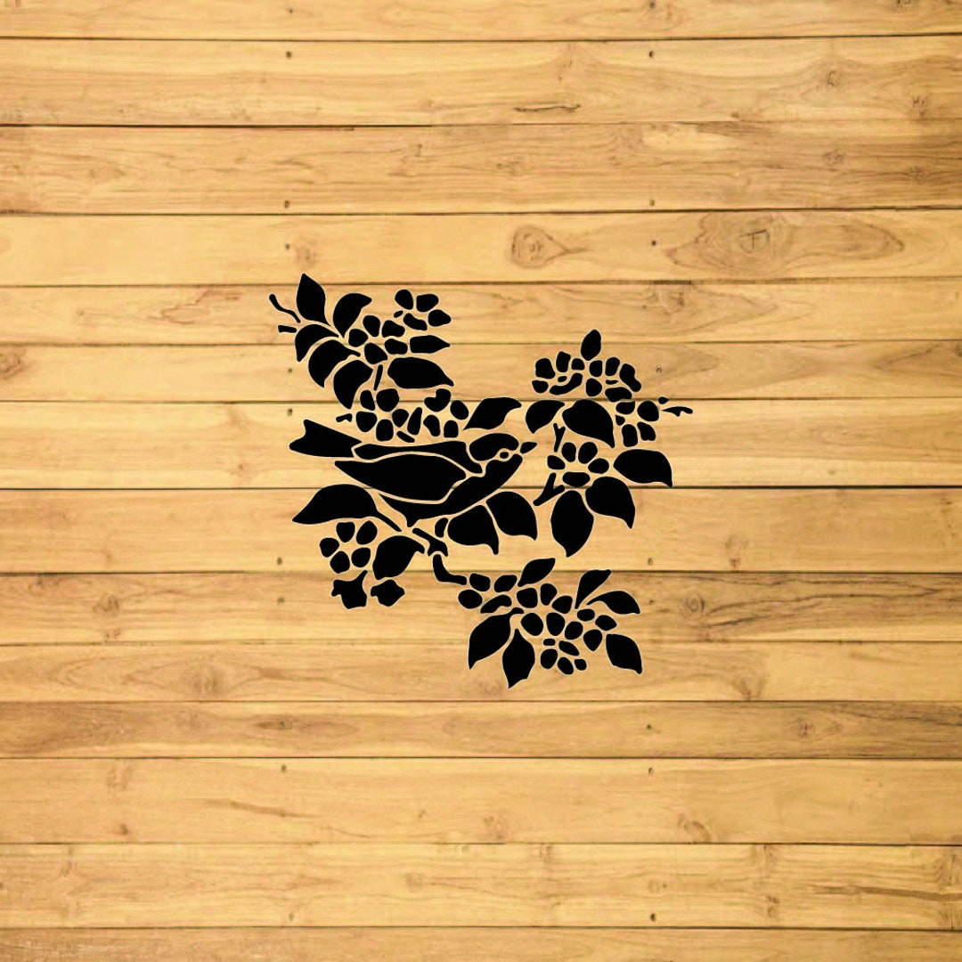 Birds Svg Birds on Branches Svg Bird Silhouette Birds and Branch Flock ...