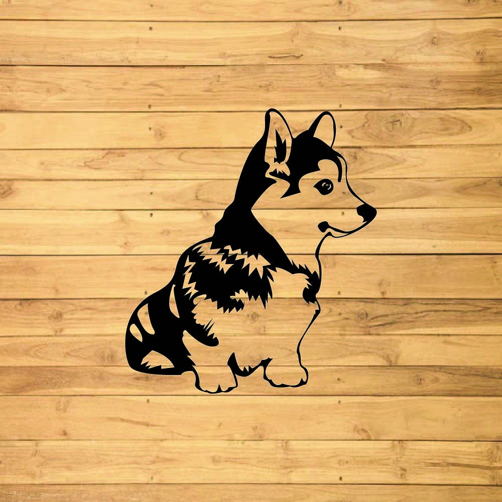 Cute Corgi Svg Dog Svg Cute Corgi Dxf Face Head Body - Etsy