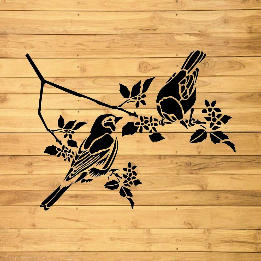 Birds Svg| Birds on Branches Svg| Bird Silhouette| Birds and Branch ...