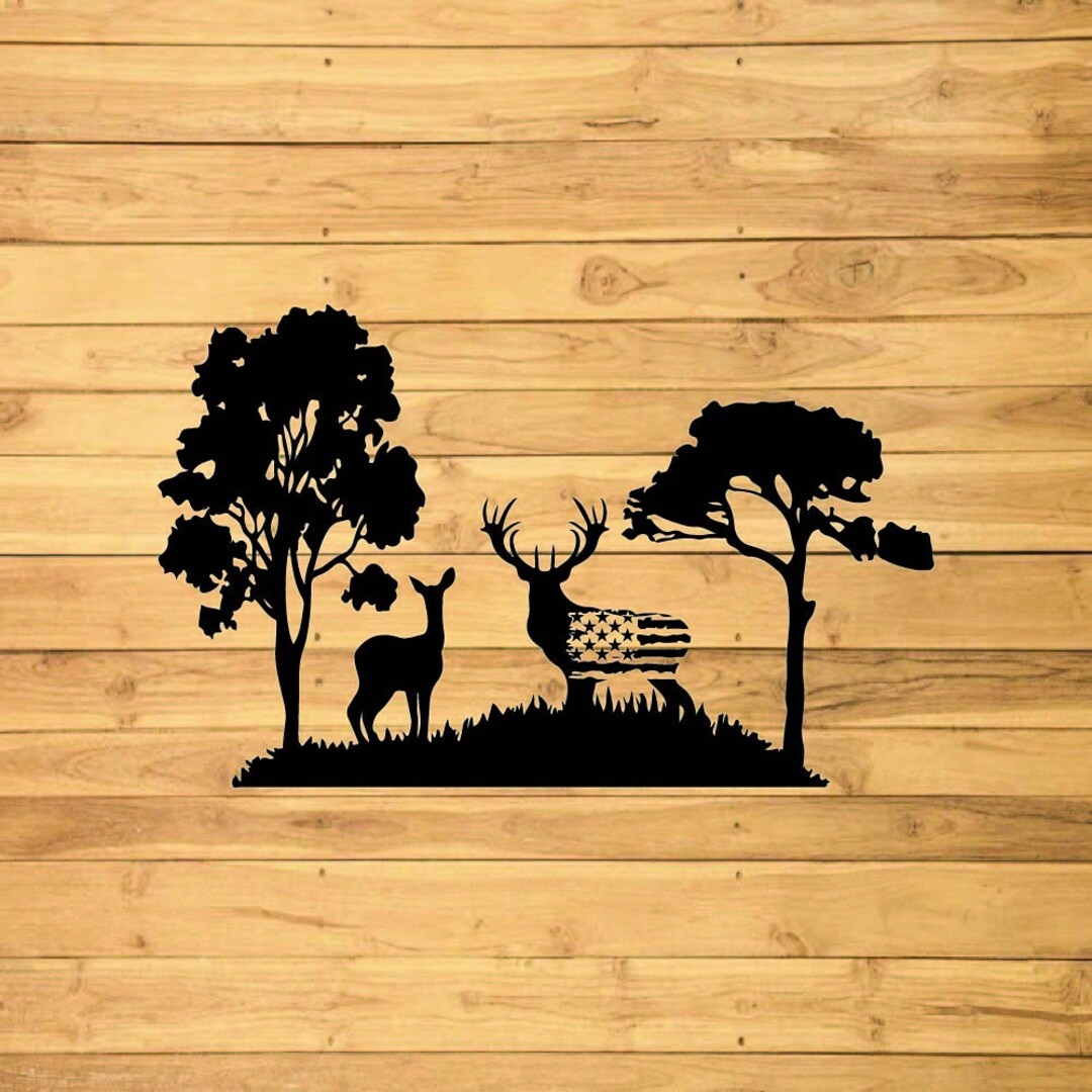 Deer Svg Cutfile for Sublimation Hunting Badge Dxf Instant Download ...