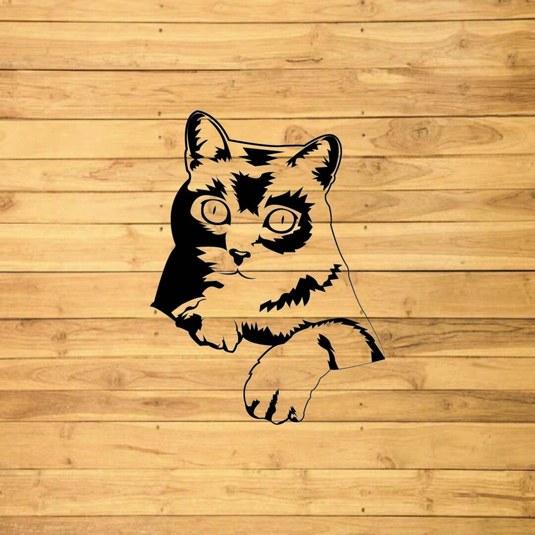 Kitty Pet, Cute Cat SVG Files for Cricut, Curious Pet Vector, Shirt ...