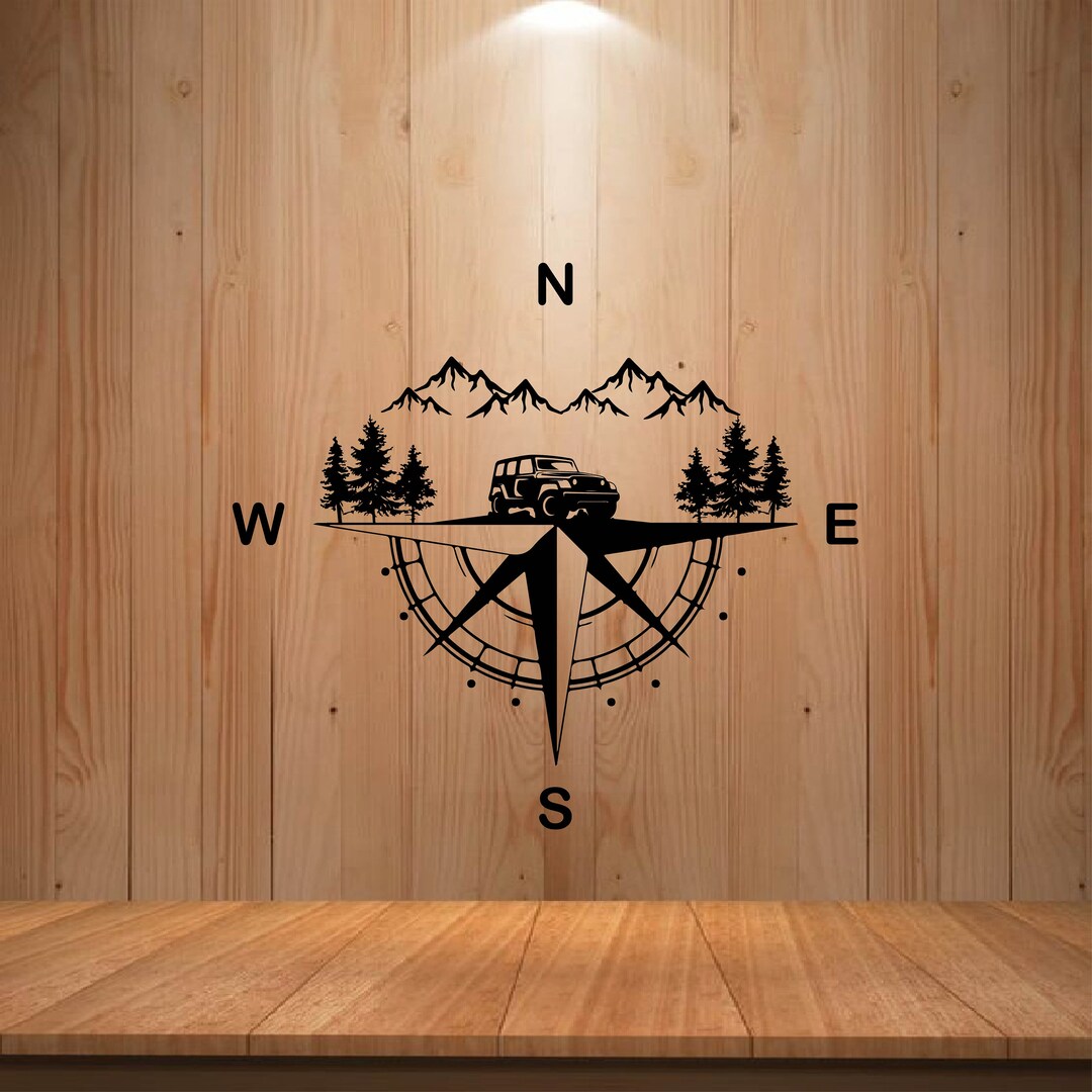 Off-road Compass and Mountain Graphics SUV | Camping Life SVG | Camp ...