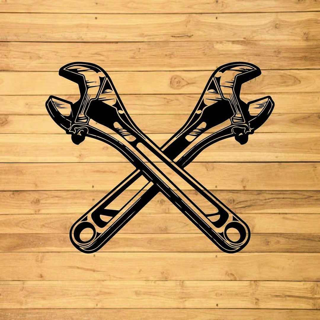 Crossed Combi Wrench Svg| Wrench SVG| Wrench Png| Wrench Vector| Wrench ...