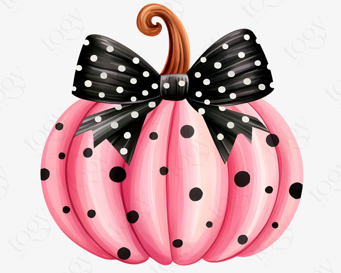 Cute Halloween Clipart Bundle, 6 Black and Pink Halloween PNG, Pink ...