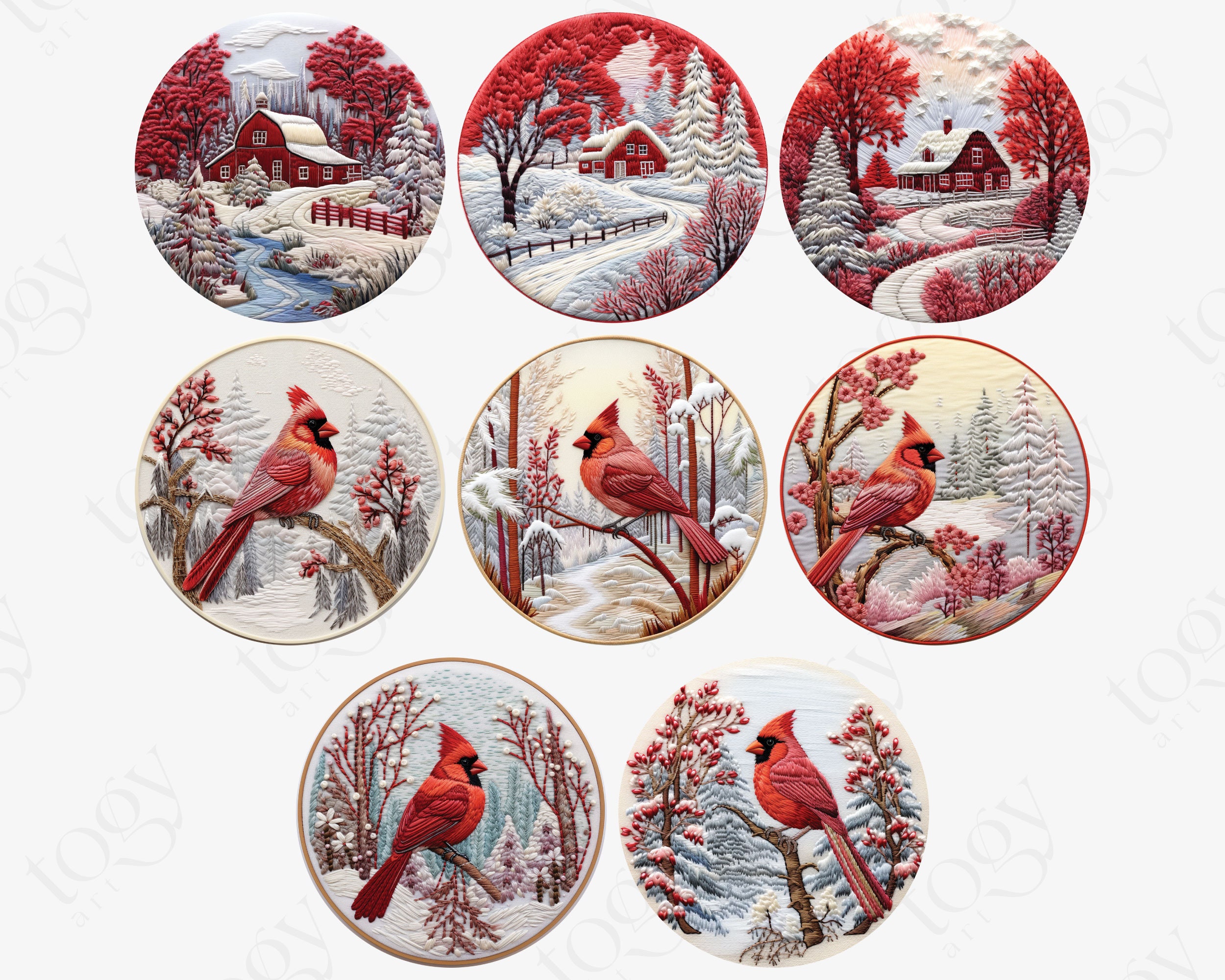 3D Christmas Ornaments 35 PNG Bundle, Sublimation Design, Festive Round ...