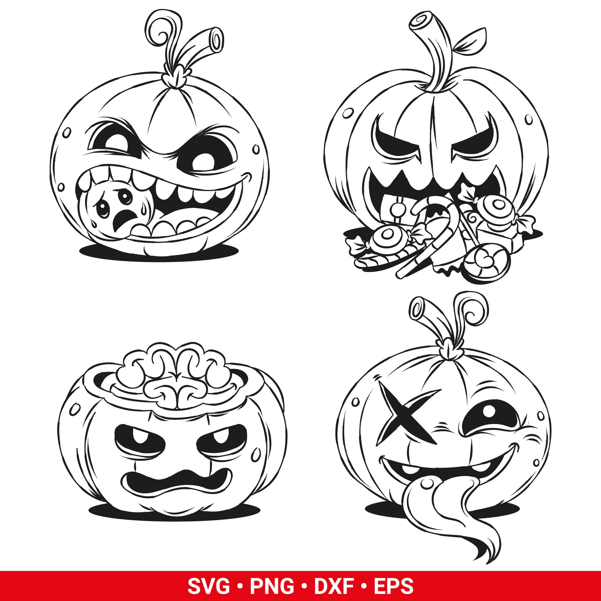 Scary Pumpkin SVG for Cricut, Scary Halloween SVG, Pumpkin Face Svg ...