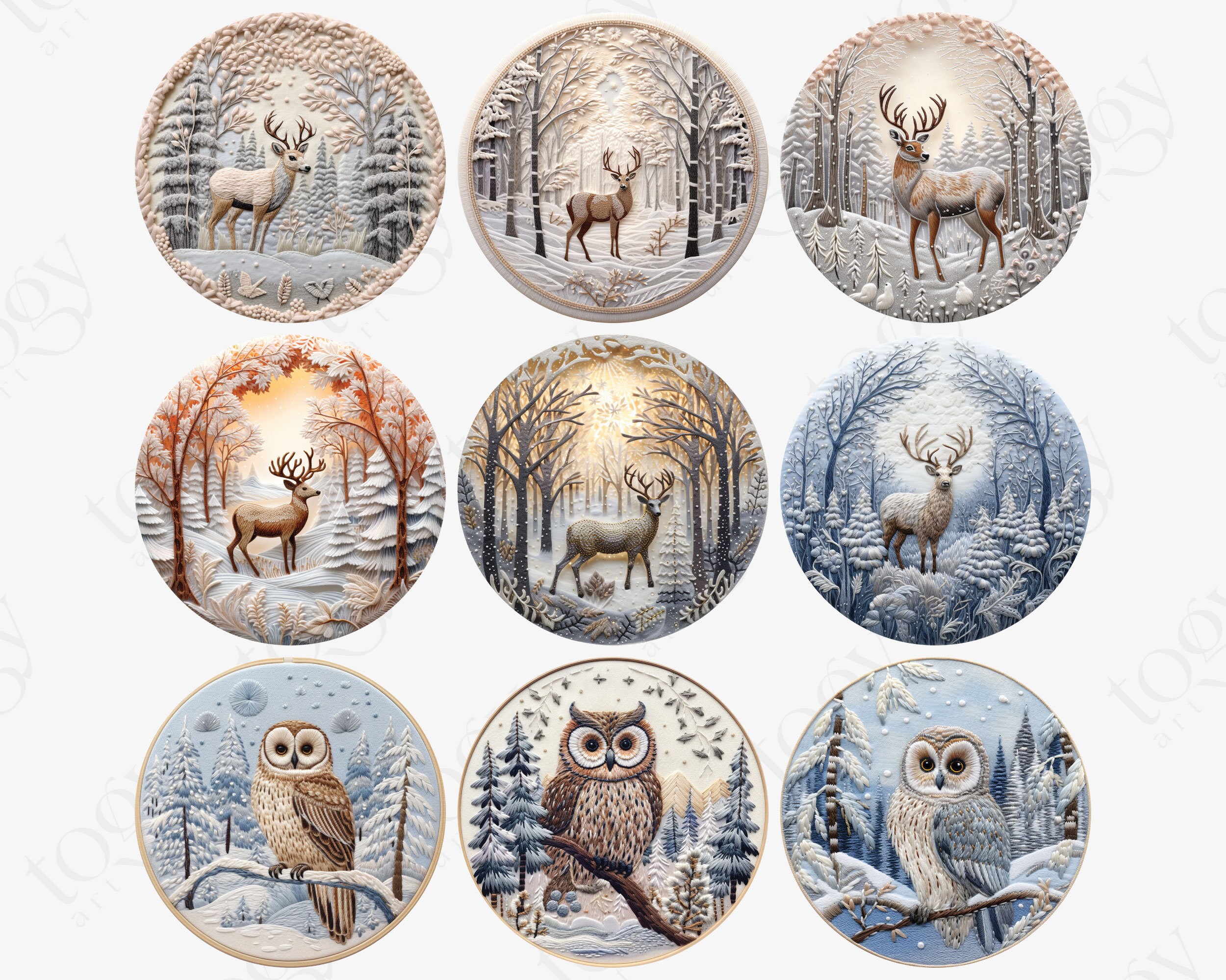 3D Christmas Ornaments 35 PNG Bundle, Sublimation Design, Festive Round ...
