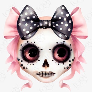 Cute Halloween Clipart Bundle, 6 Black and Pink Halloween PNG, Pink ...