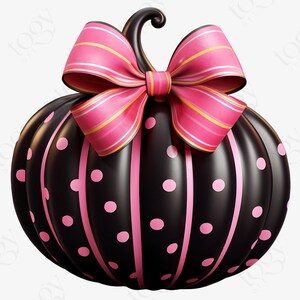 Cute Halloween Clipart Bundle, 6 Black and Pink Halloween PNG, Pink ...