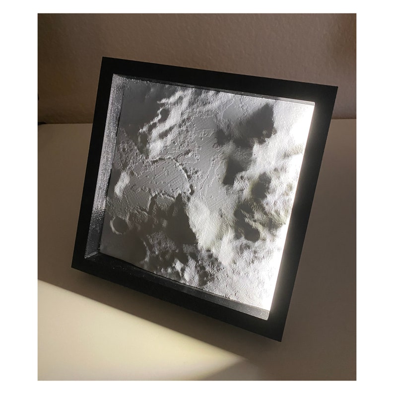 Apollo 15 Moon Landing Site Terrain / Framed With Dimmable Warm Light ...
