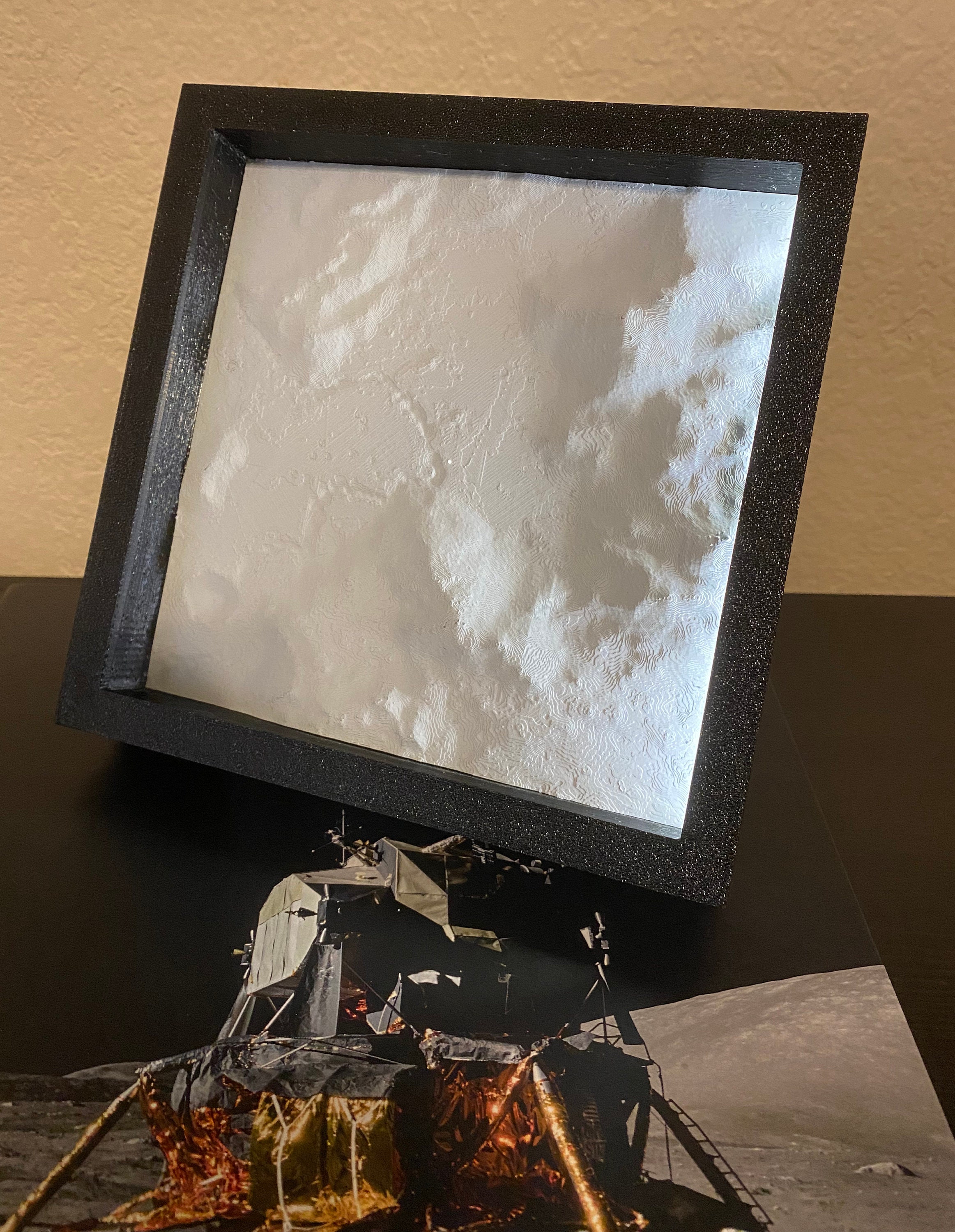 Apollo 15 Moon Landing Site Terrain / Framed With Dimmable Warm Light ...