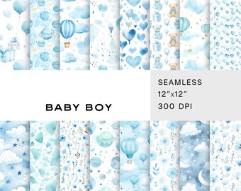 Printable Nursery Digital Paper, Wrapping Paper, Vintage Seamless ...