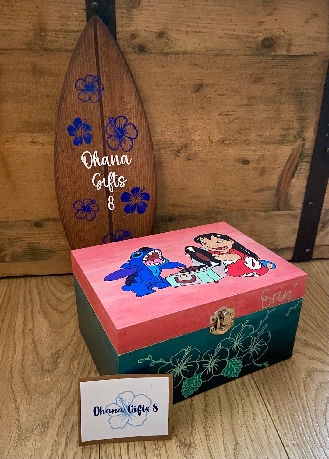Hand Painted Lilo and Stitch Keepsake Box/jewellery Box. - Etsy