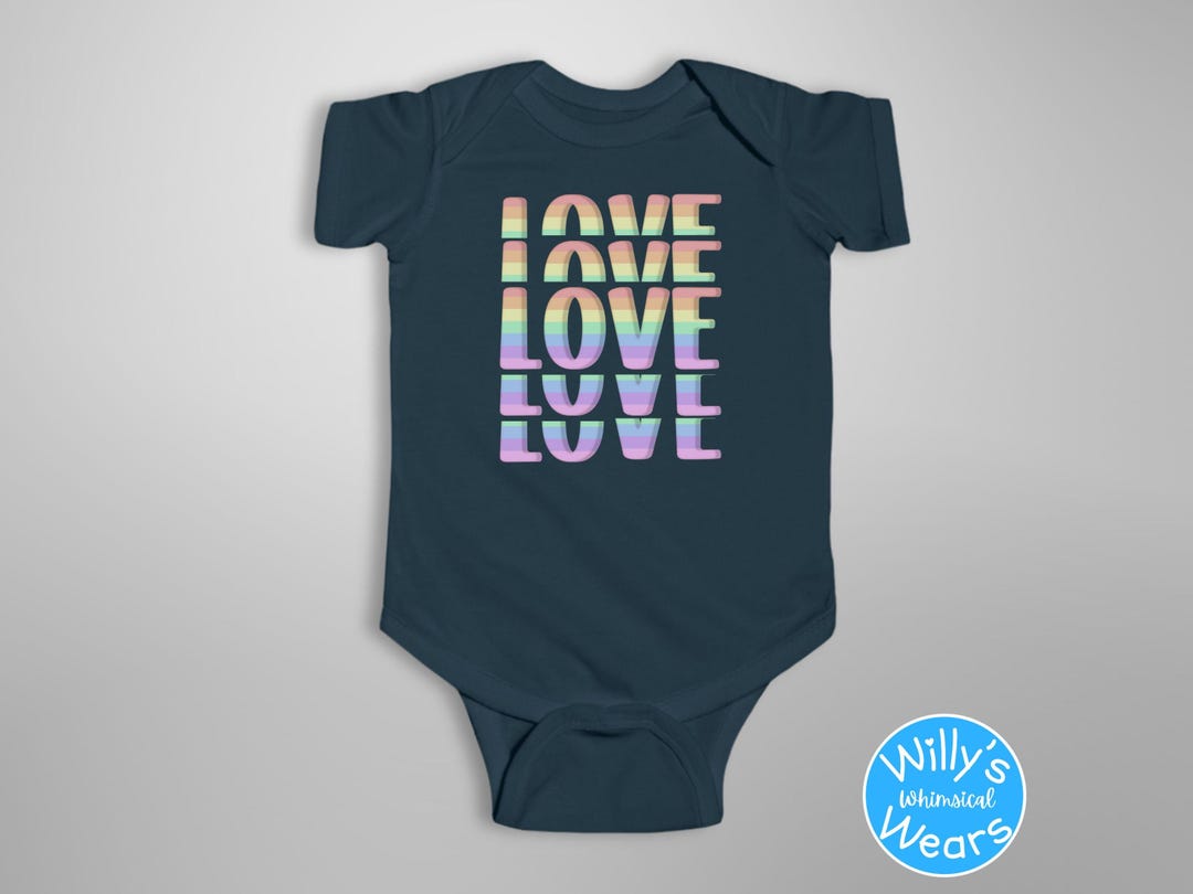 Love Pastel Rainbow Onesie®, LGBQT Pride Baby Clothes, Proud Ally ...