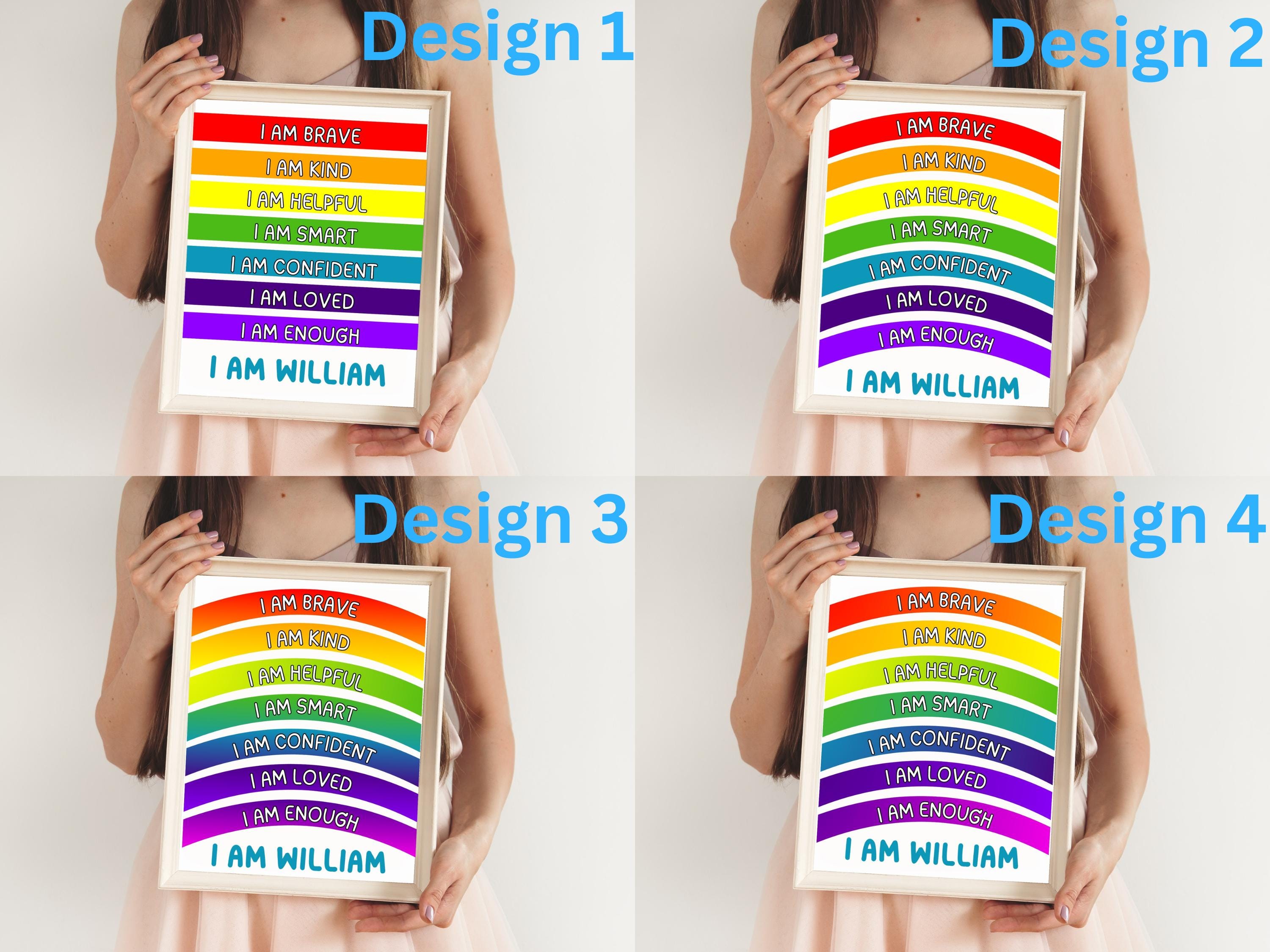 Kids Affirmations Wall Art Children Positive Affirmation for Kids ...