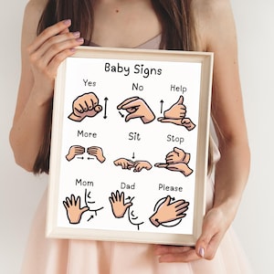 ASL Baby Sign Language Poster: Montessori Classroom Decor - Etsy