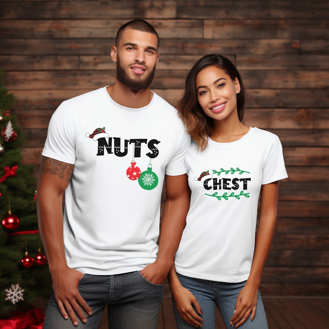 Christmas Couple Shirt CHEST NUTS Christmas Matching Couple Chestnuts ...