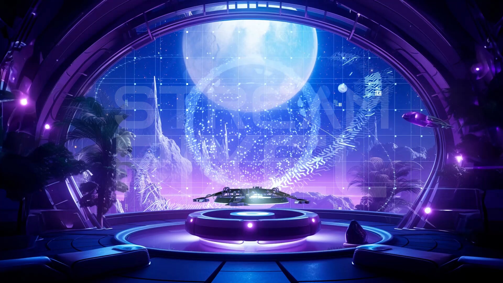 Animated Virtual Background Seamless Living Room Outer Space Sci Fi ...