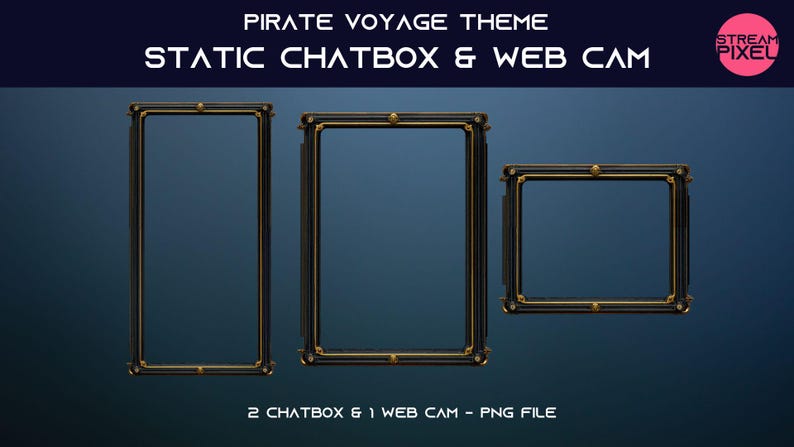 Twitch Overlay, Animated BRB Screen, Streaming Assets, Pirate Theme ...
