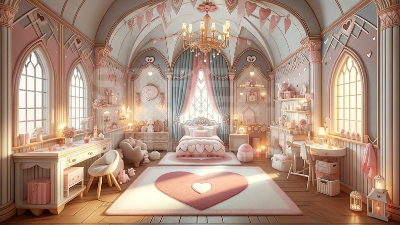 Animated Virtual Background Seamless Loop Fantasy Cute Princess ...