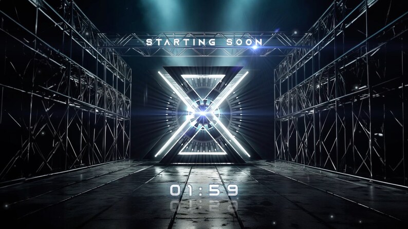 Animated Virtual Background Seamless Loop X Core Mechanic Timer Vtuber ...