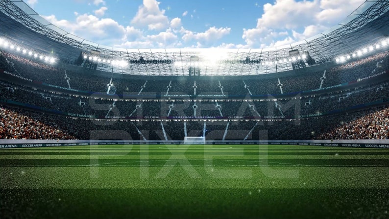 Animated Virtual Background Seamless Loop Soccer Sport Stadium Vtuber ...