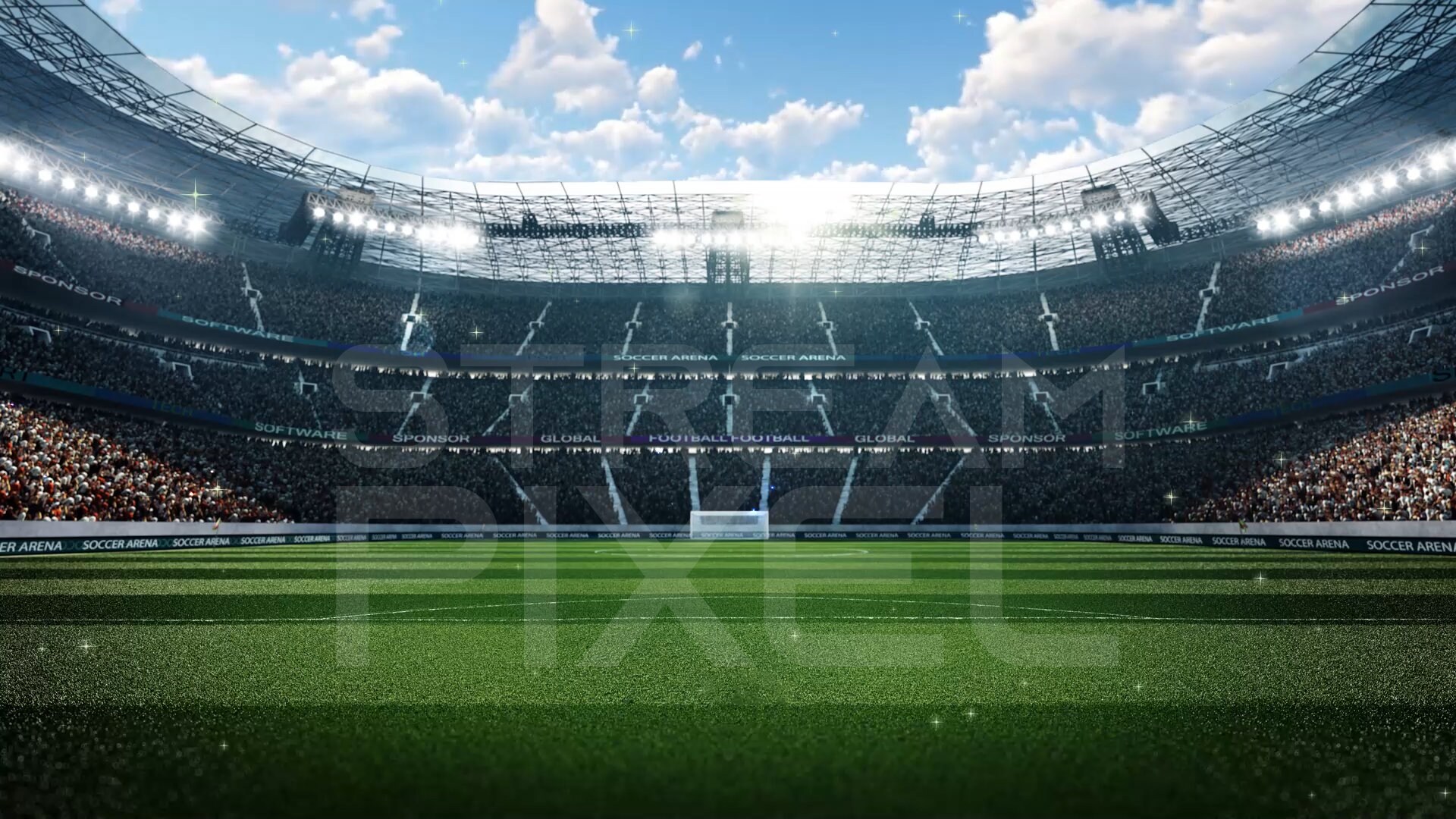 Animated Soccer Stadium Virtual Background: Seamless Loop for Twitch ...