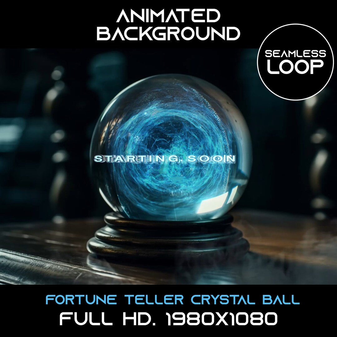 Animated Virtual Background Seamless Loop Fortune Teller Crystal Ball ...