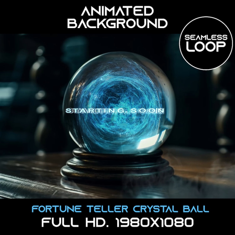 Animated Virtual Background Seamless Loop Fortune Teller Crystal Ball ...