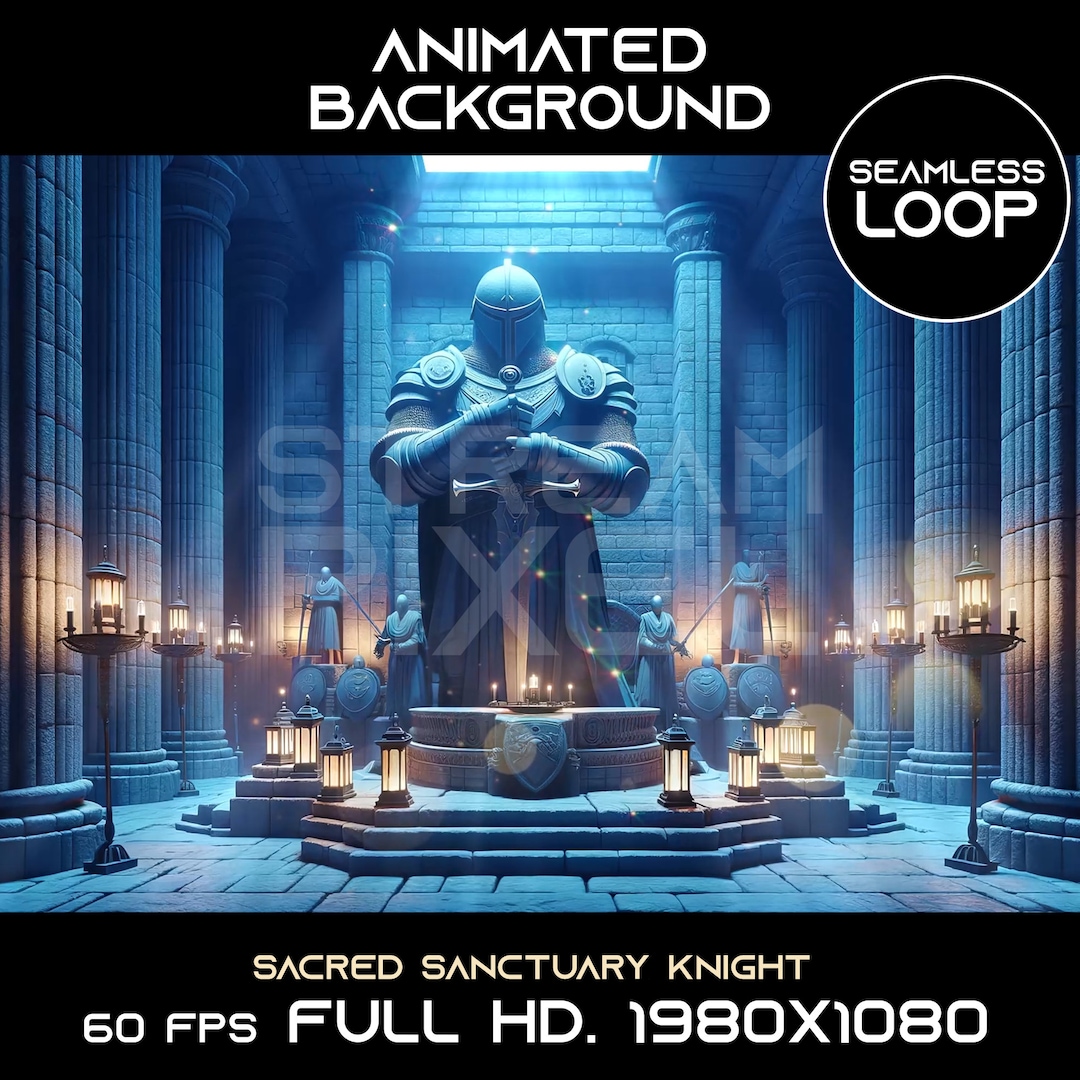Animated Knight Sanctuary Virtual Background: Seamless Loop Lofi Stream ...